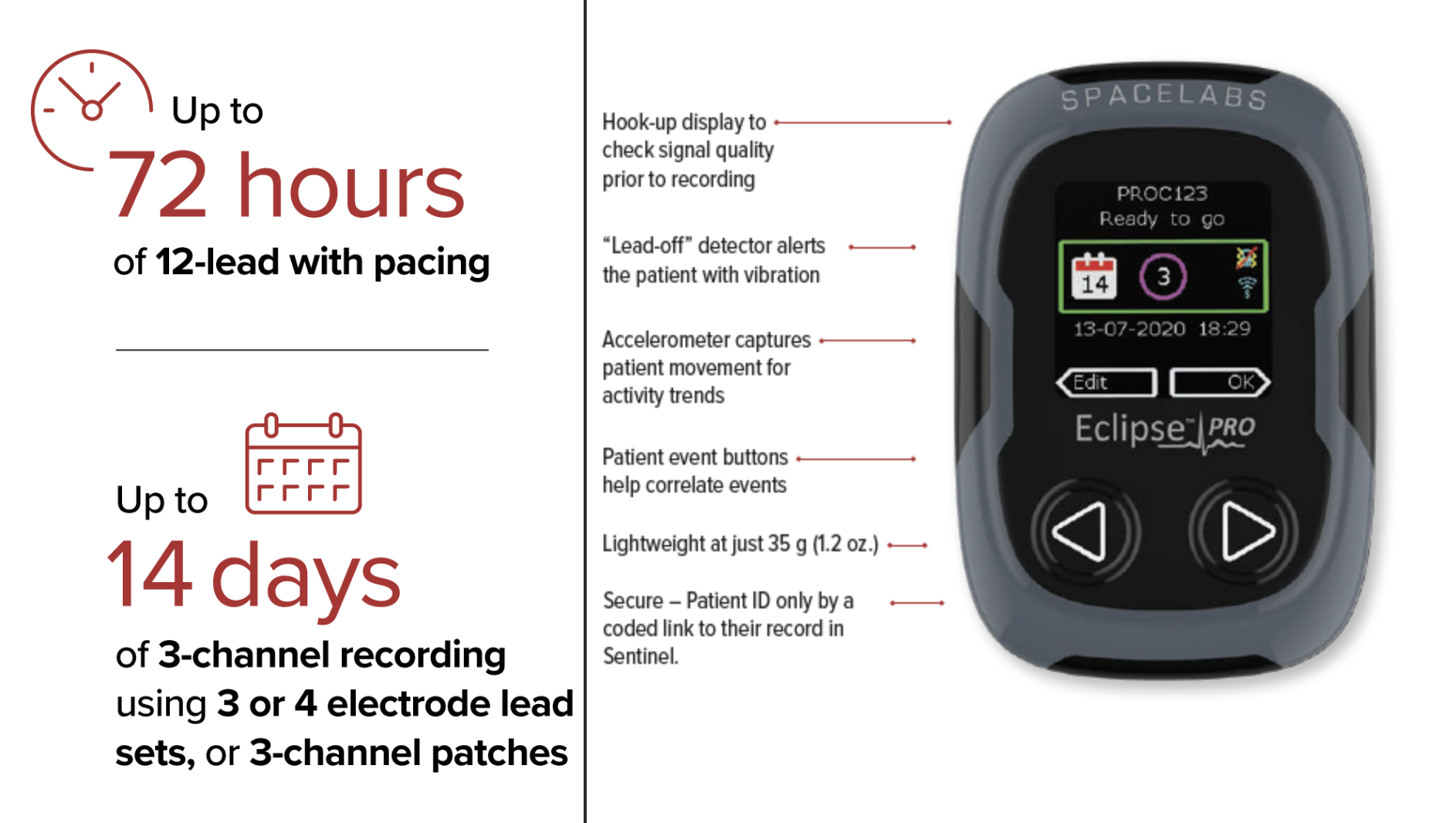 Eclipse Pro extended Holter recorder Eclipse Pro extended Holter recorder